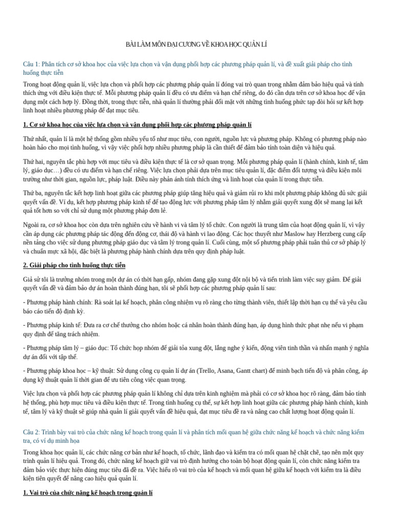 Bai Thi Quan Li | PDF