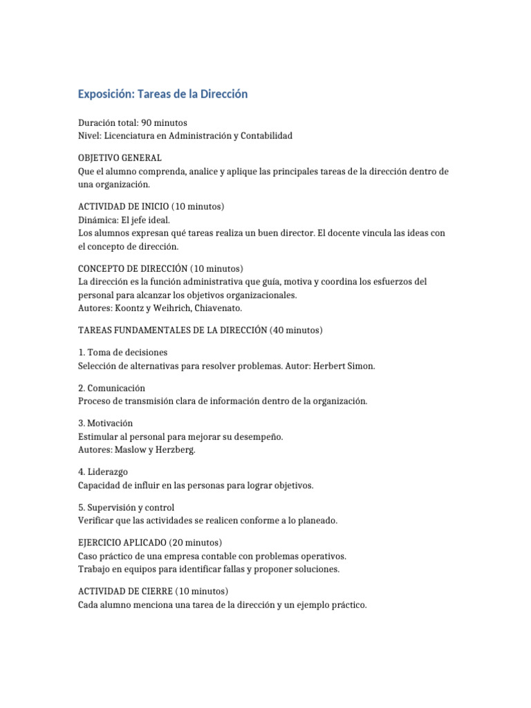 Tareas Clave de la Dirección Empresarial | PDF
