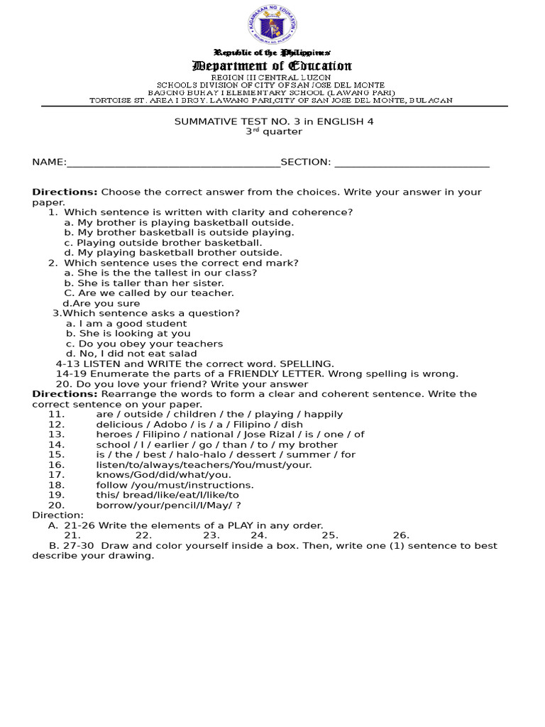 SUMMATIVE-TEST-NO.-3-ENGLISH-4_3RD-QUARTER-NEW | PDF