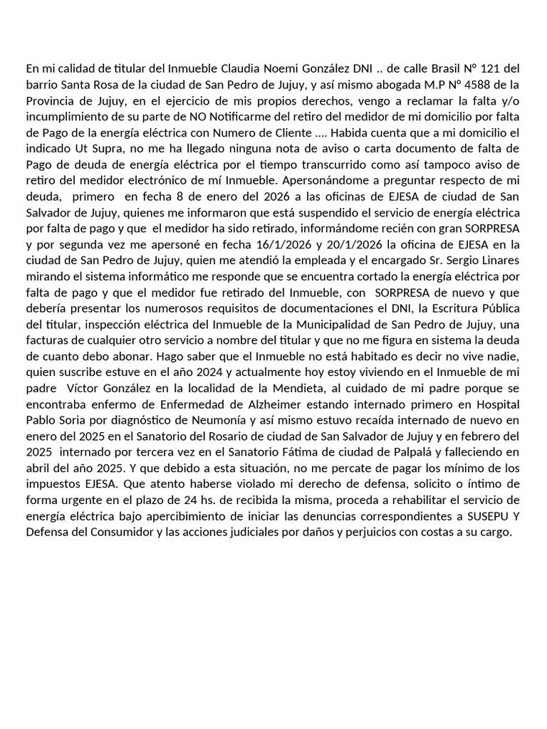 c.d Ejesa Claudia | PDF