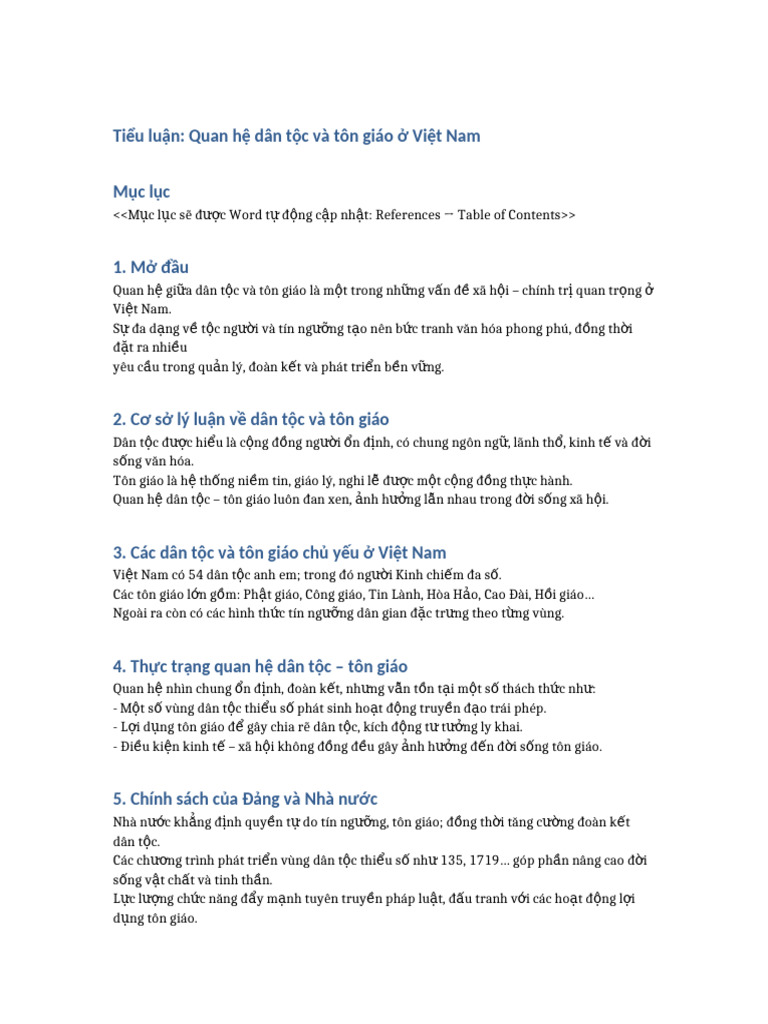 Tieuluan Quan He Dan Toc Ton Giao-1 | PDF