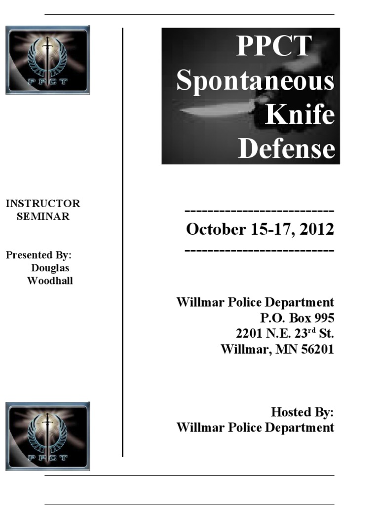 PPCT Spontaneous Knife Defense Brochure | PDF | State Police | Police