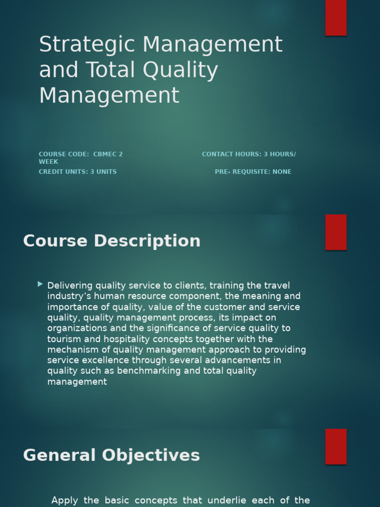 CBMEC2 | PDF | Strategic Management | Quality Management