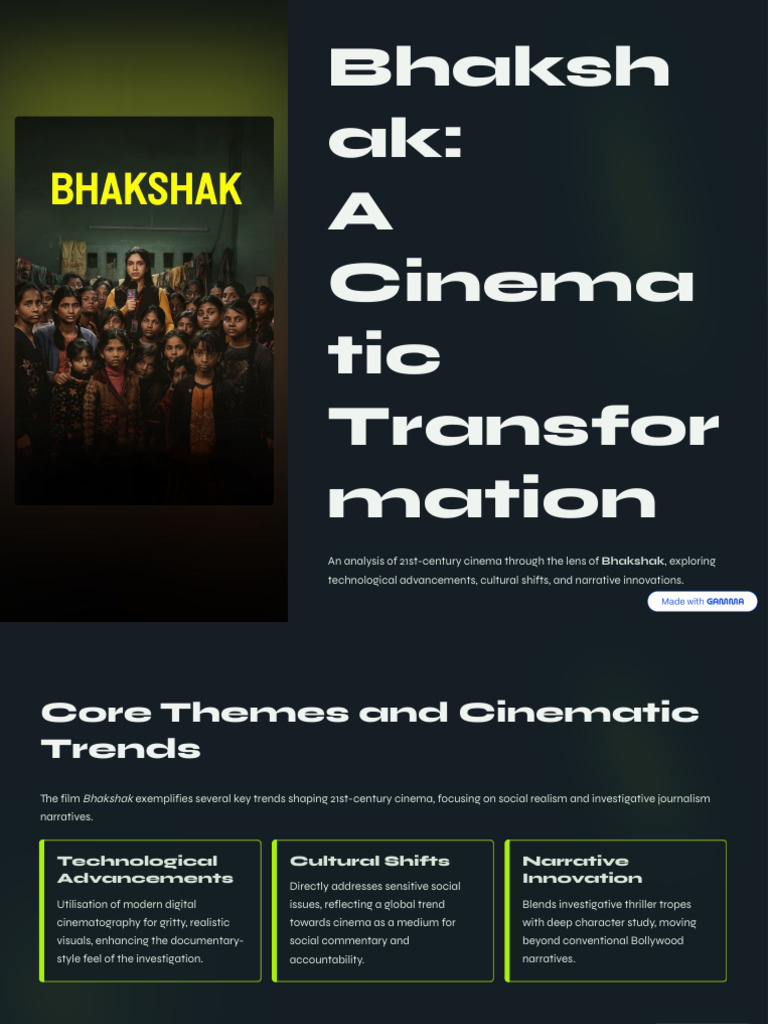 Bhakshak a Cinematic Transformation (1) | PDF | Narrative | Realism (Arts)