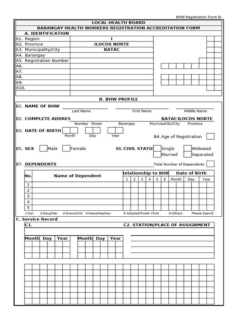 Bhw Accreditation-registration Form | PDF