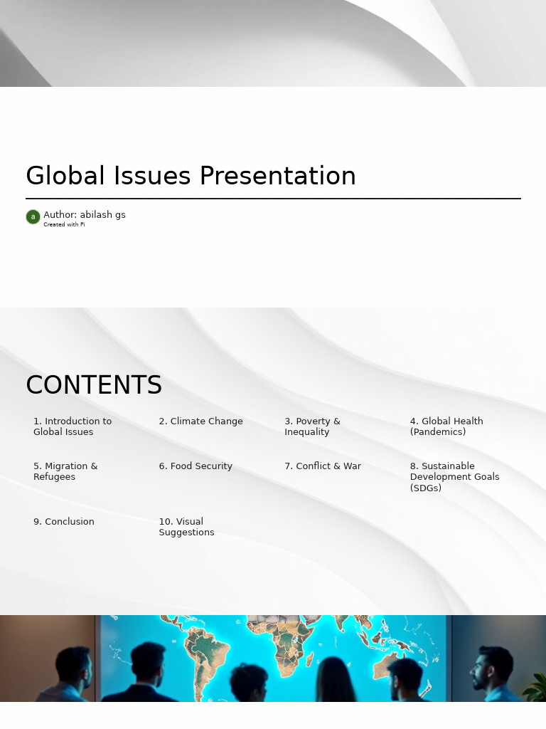 Global Issues Presentation | PDF | Food Security | Climate Change
