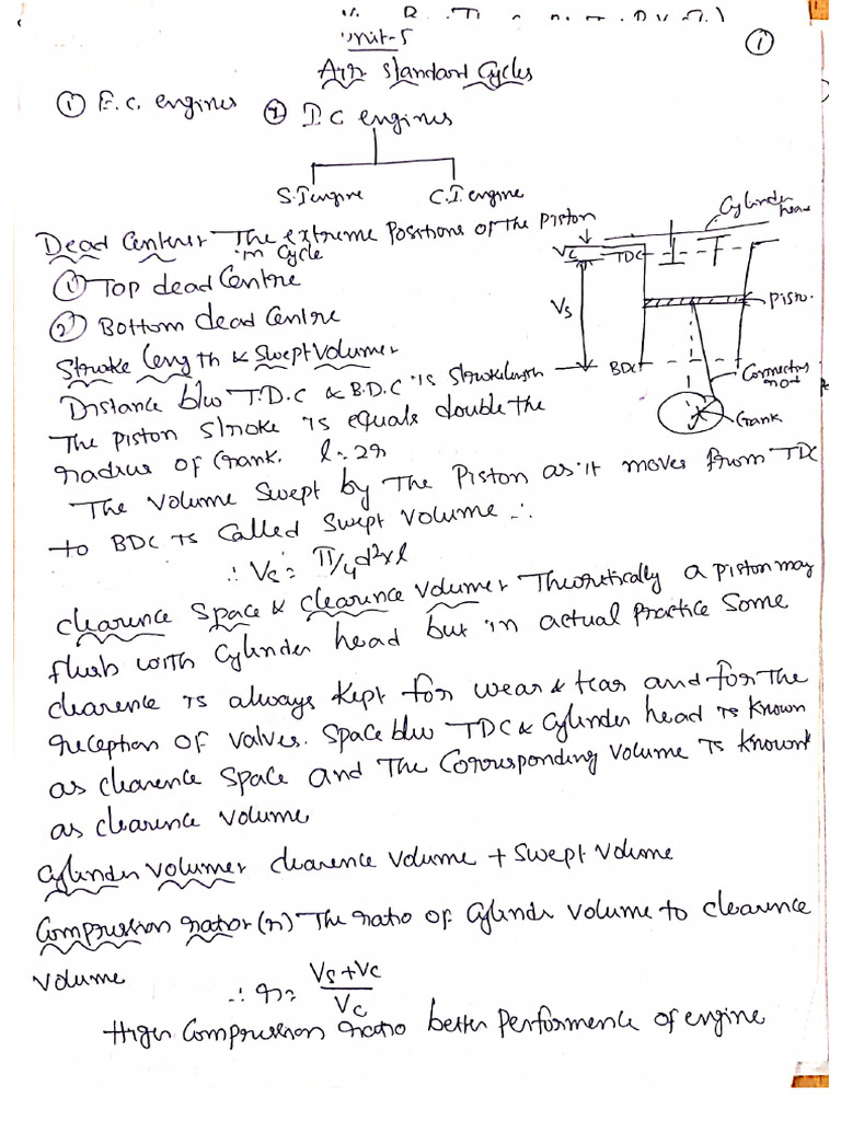Air Standard Cycles Unit 5 | PDF