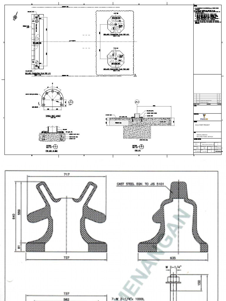 Design and Layout Bollard 100T | PDF