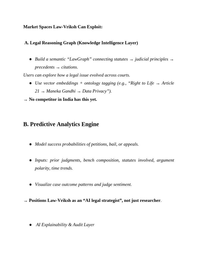 Market White Spaces Law-Vriksh Can | PDF | Precedent | Information Science