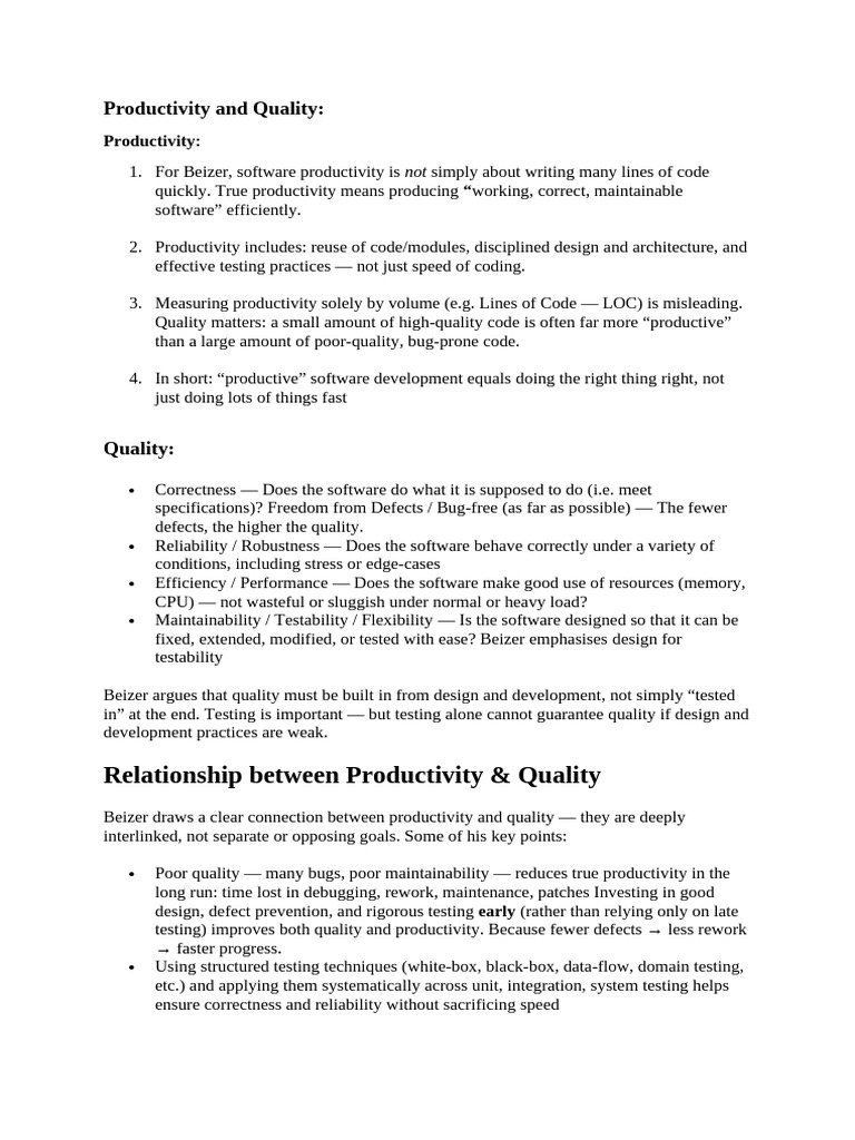 Boosting Software Productivity & Quality | PDF | Software | Software Bug