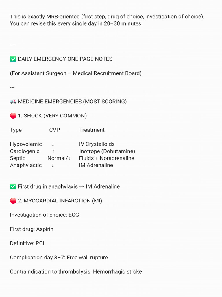 Emergency One-page Notes 251210 231557 | PDF