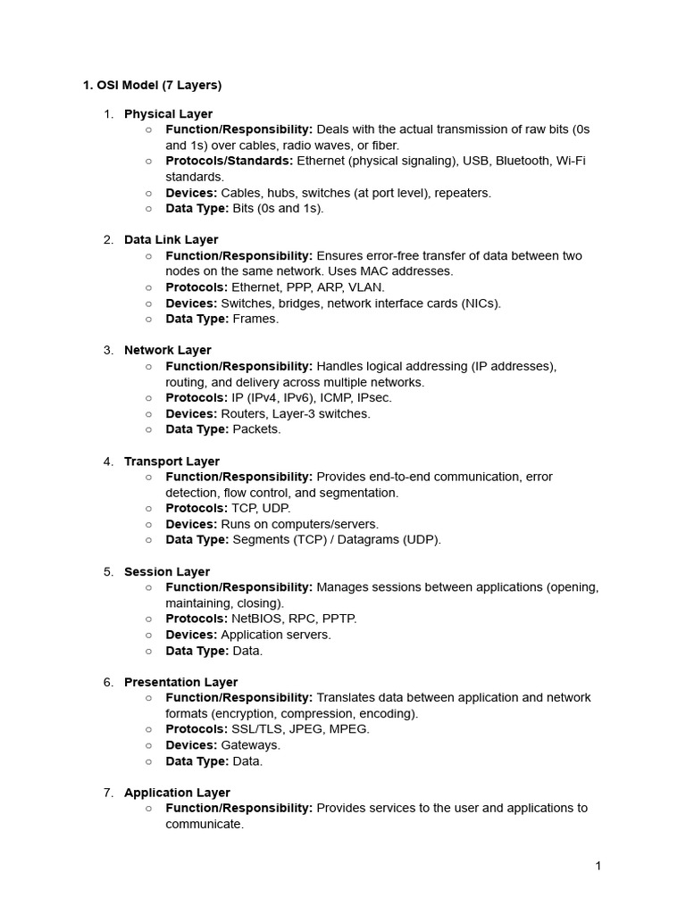 OSI and TCP/IP Models Explained | PDF | Transmission Control Protocol ...