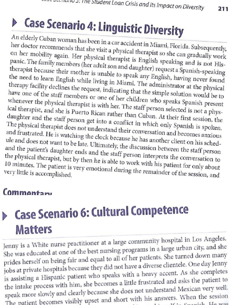 Case Scenarios--Ch 9 (Cultural Competence)-1 | PDF