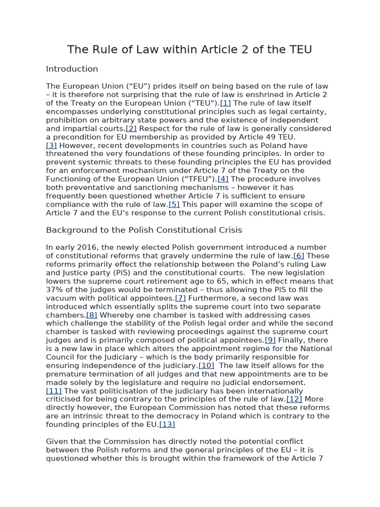 EU | PDF | Rule Of Law | European Union