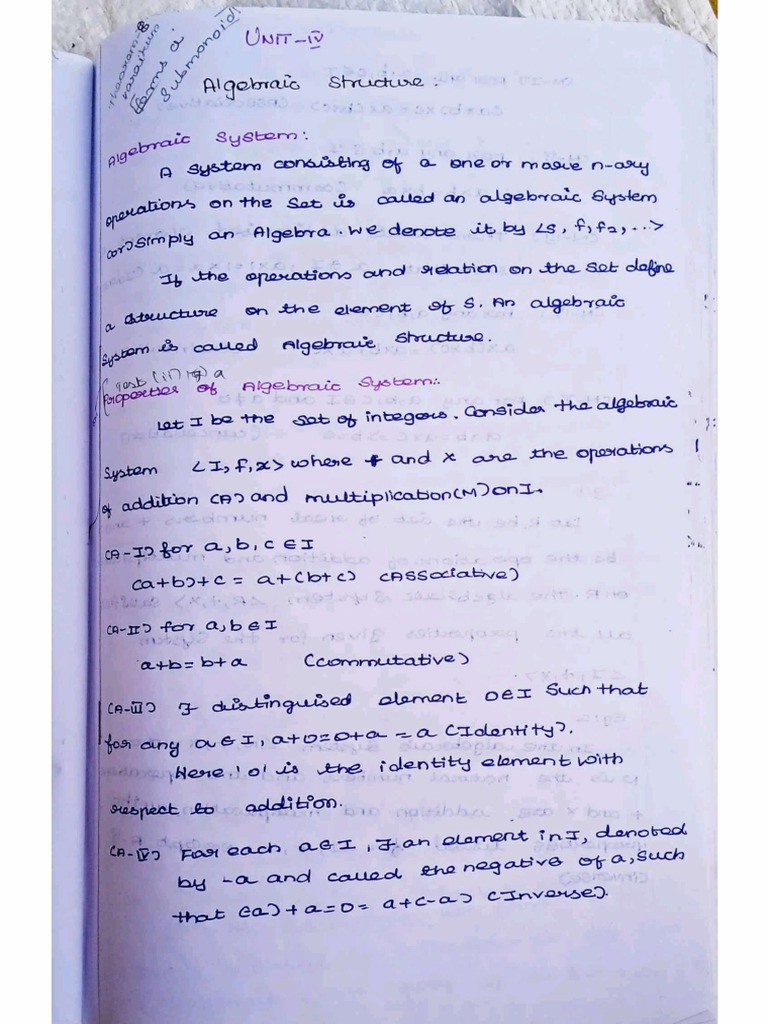 Discrete II Unit 1 | PDF