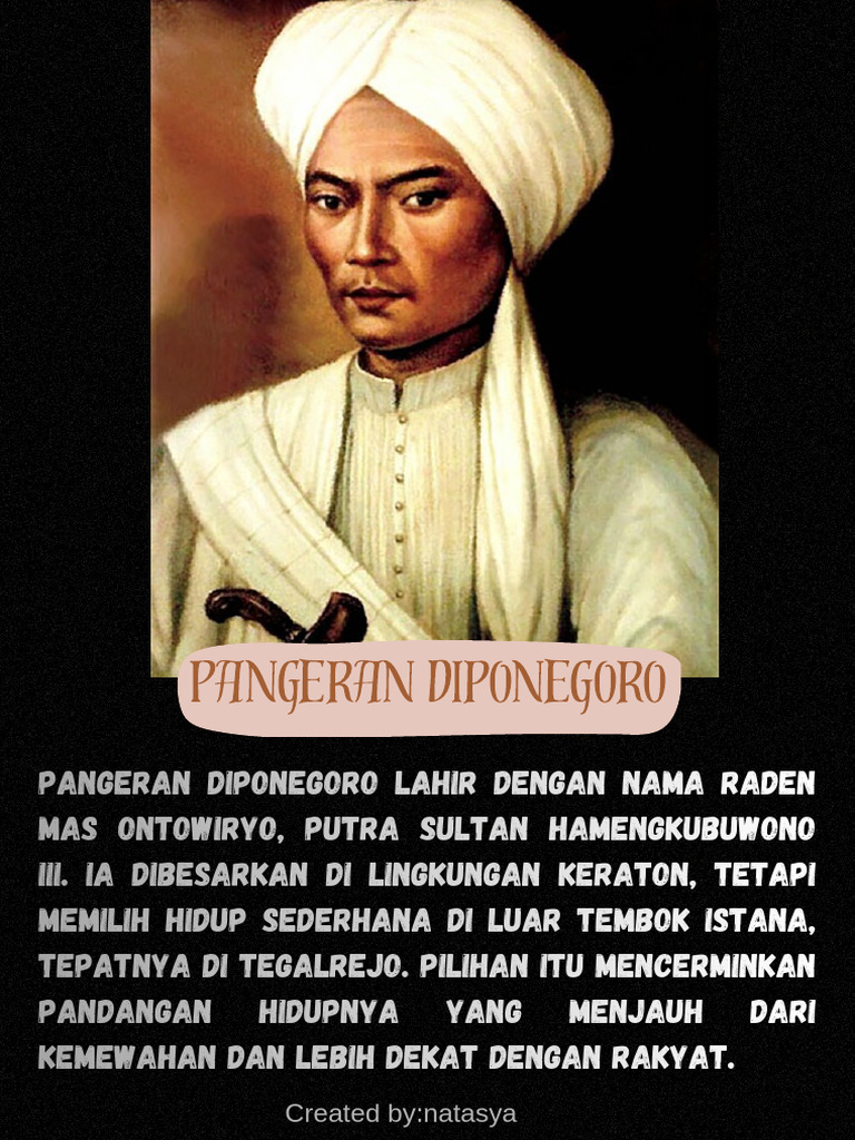 Pangeran Diponegoro: Pejuang Rakyat Indonesia | PDF