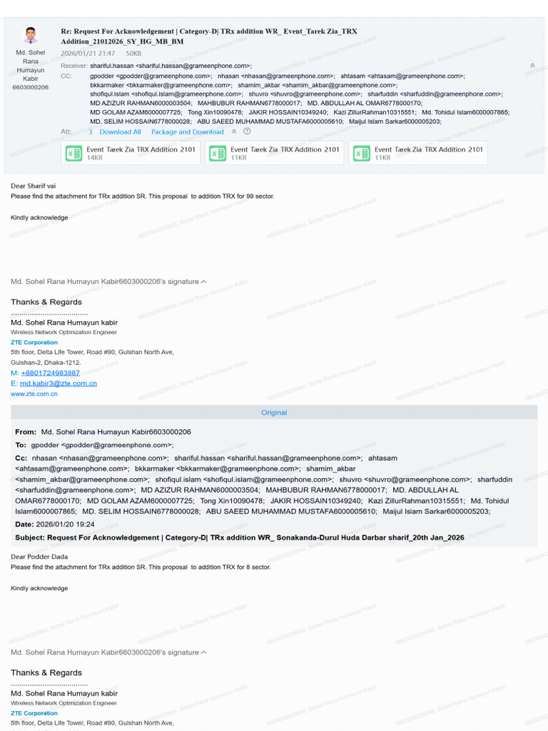 Re_ Request for Acknowledgement _ Category-D_ TRx Addition WR_ Event ...