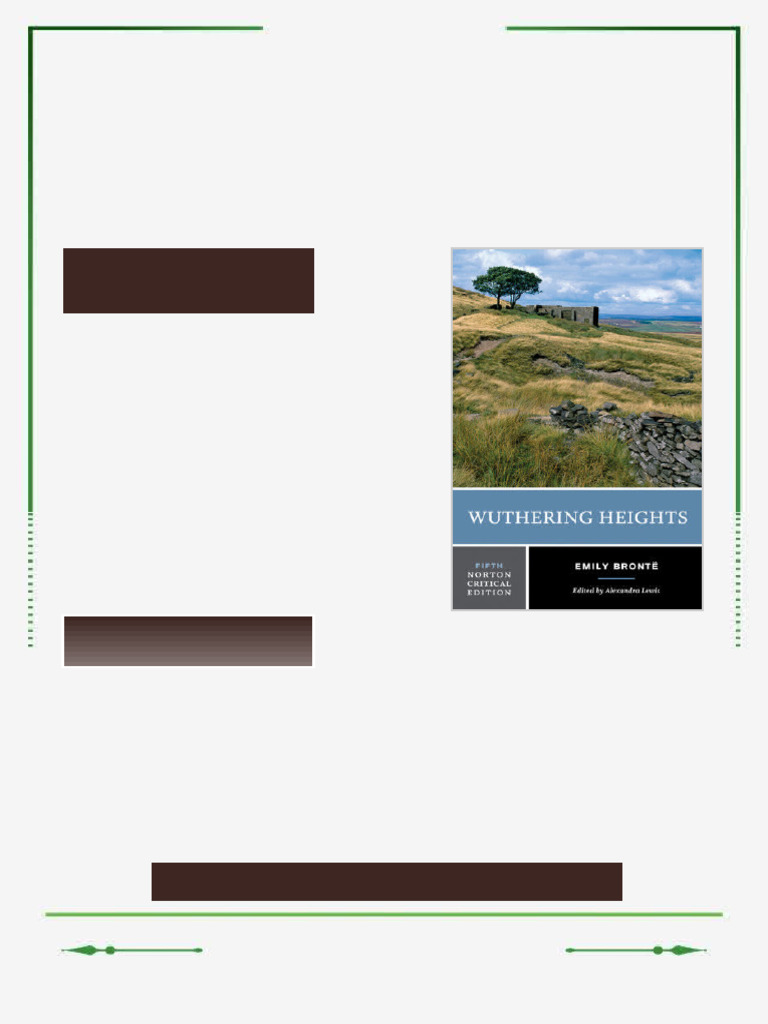 Wuthering Heights the 1847 text backgrounds and contexts criticism 5th ...