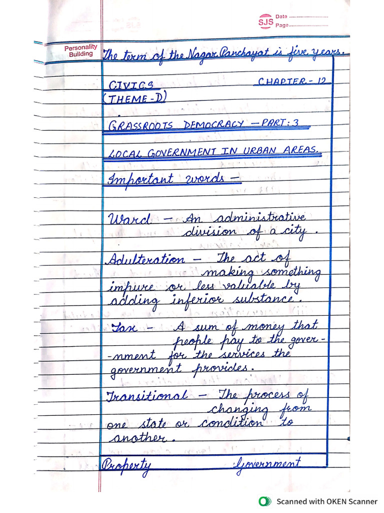 S. St. Class-6 Chapter-12(CIVICS) | PDF