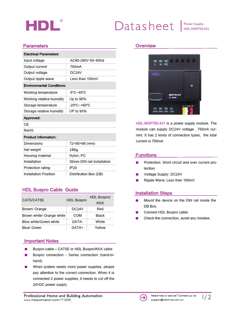 HDL-MSP750-431 | PDF | Power Supply | Electrical Engineering
