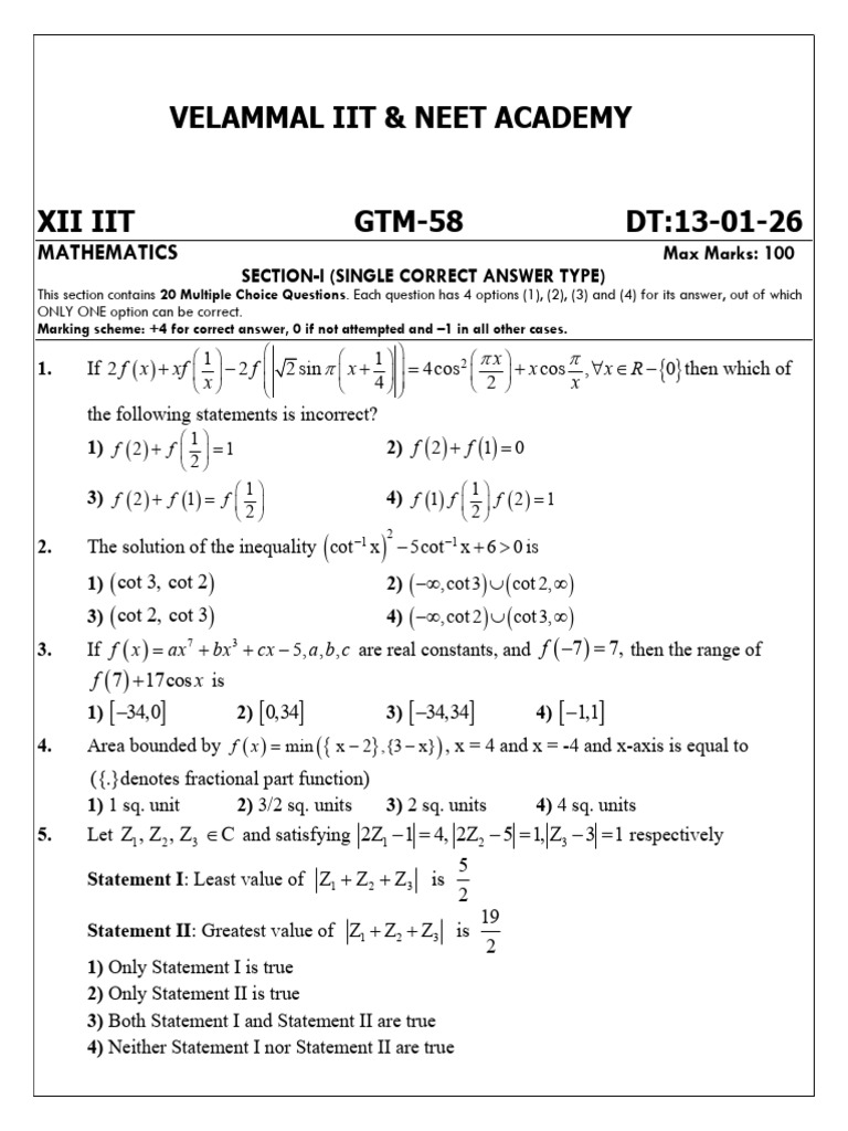 Mathematics MCQ Exam Paper | PDF | Gases | Waves