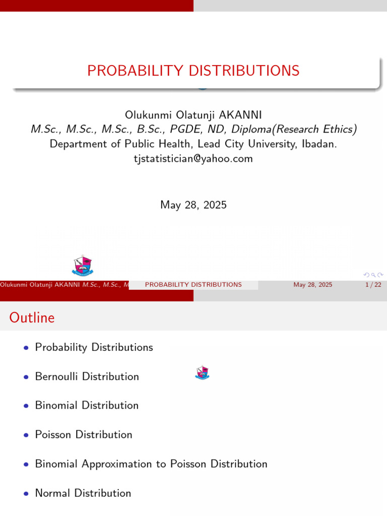 Probability Distributions 2 | PDF | Probability Distribution | Mean