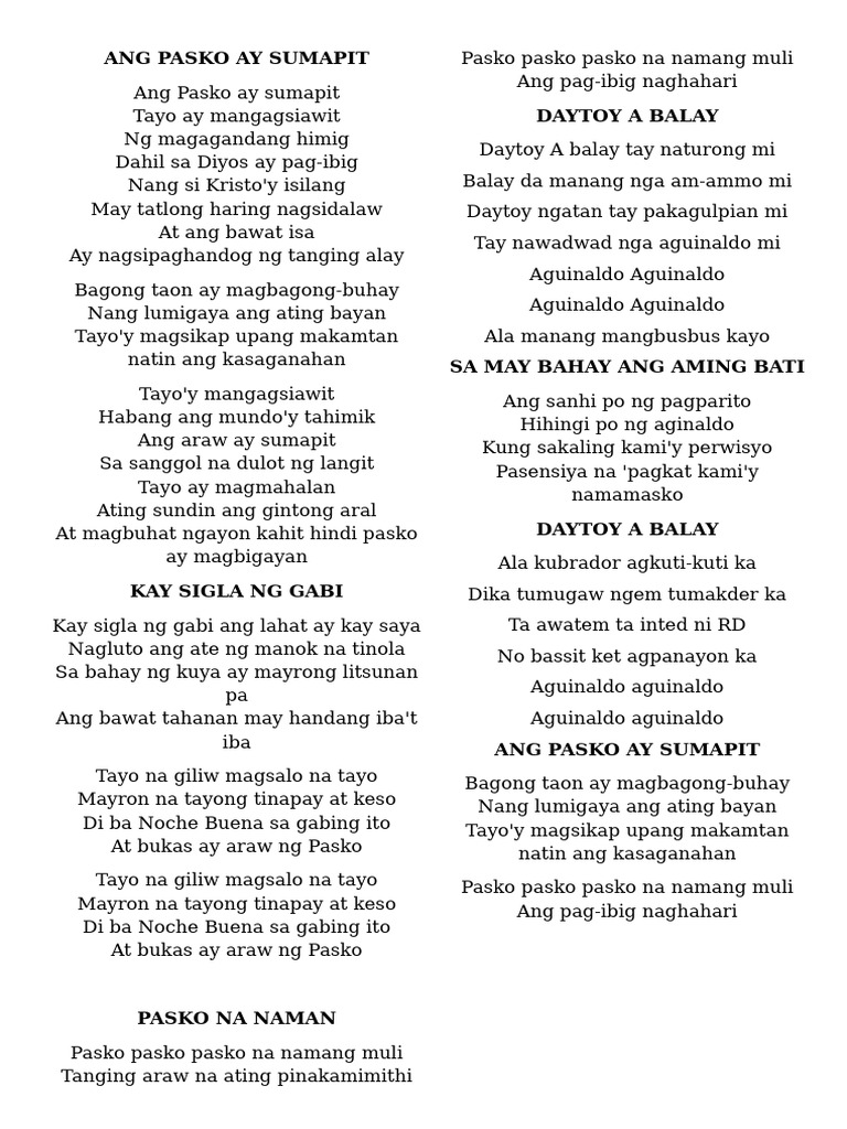 Ang Pasko Ay Sumapit | PDF