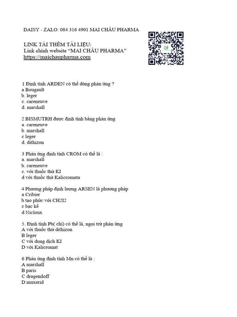 ÔN TN - ĐỘC CHẤT TH - ĐH NTT - Google Tài liệu | PDF