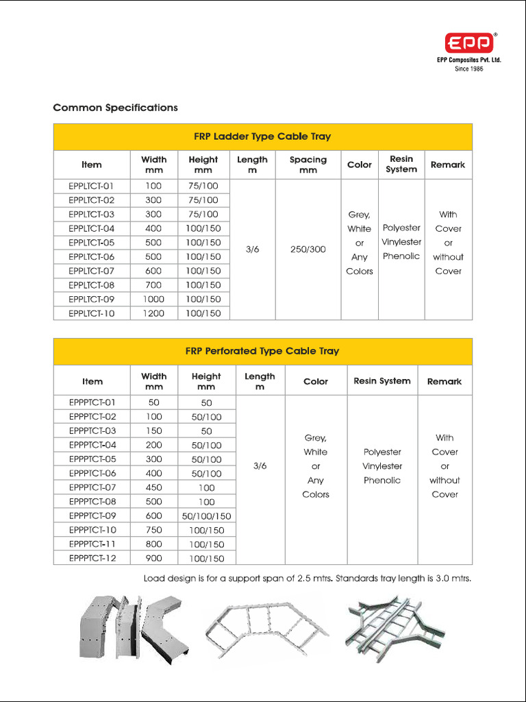 Cable Tray Specification | PDF