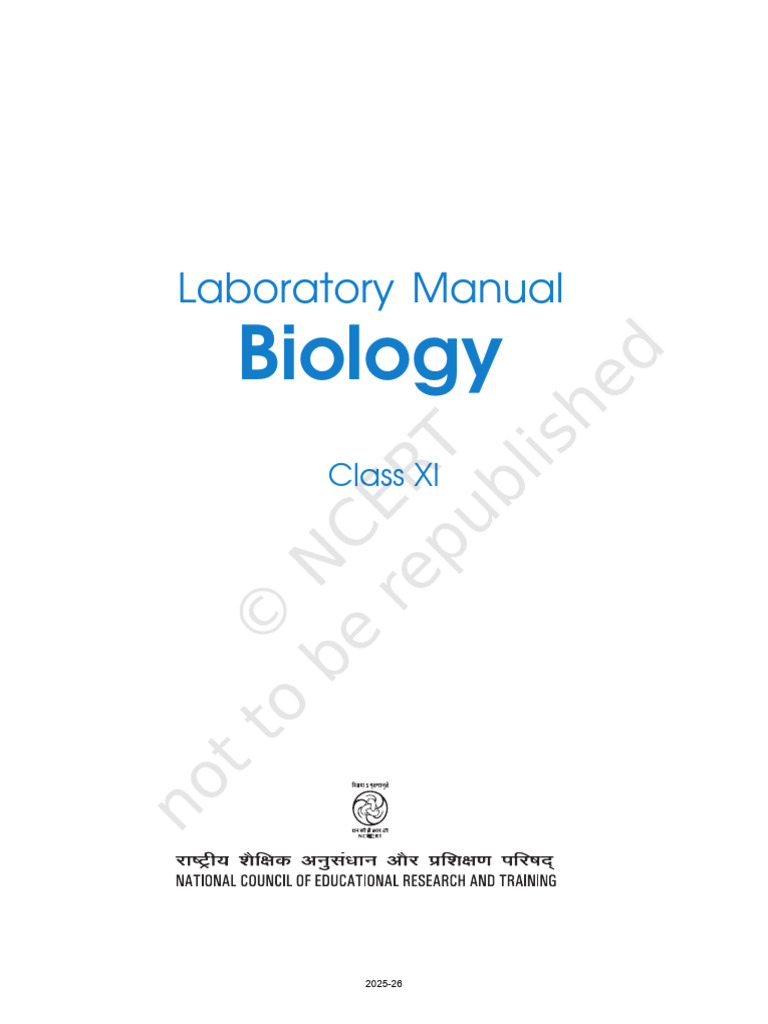 Class XI Biology Laboratory Manual | PDF | Leaf | Learning