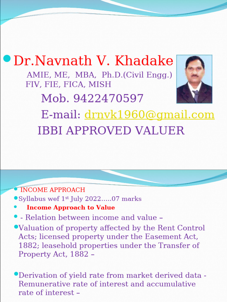 Income Approach to Property Valuation | PDF | Lease | Net Present Value