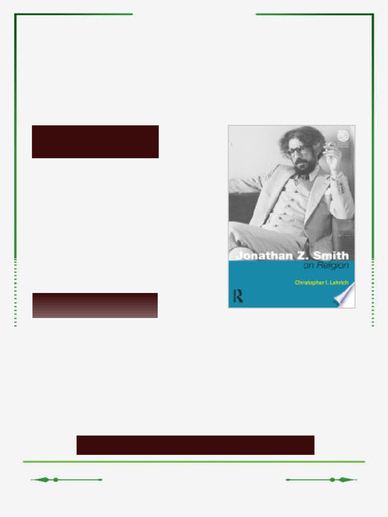 Jonathan Z Smith on Religion 1st Edition Christopher I. Lehrich ebook ...