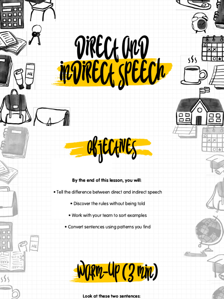 Direct vs. Indirect Speech Guide | PDF | Linguistic Typology | Semantic ...