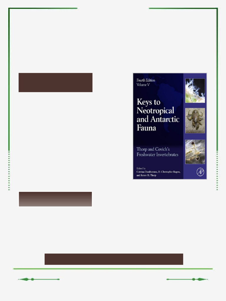Thorp and Covich's Freshwater Invertebrates: Keys to Neotropical and ...