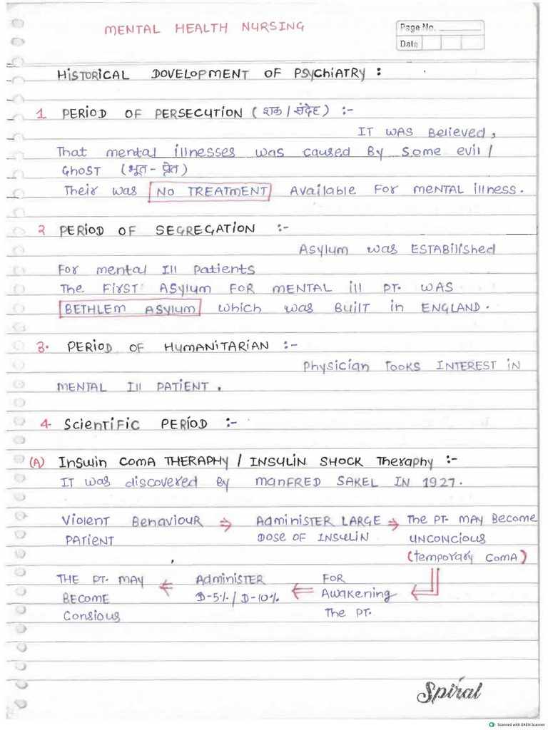 Psychiatric Notes | PDF