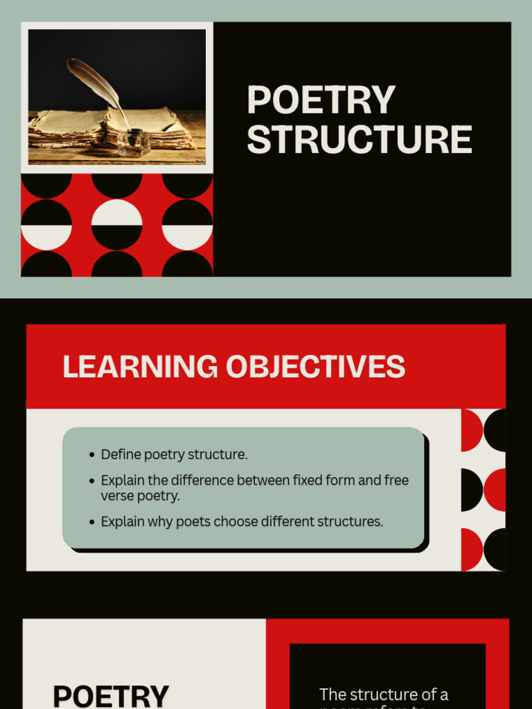 Poetry Structure | PDF | Poetry | Limerick (Poetry)