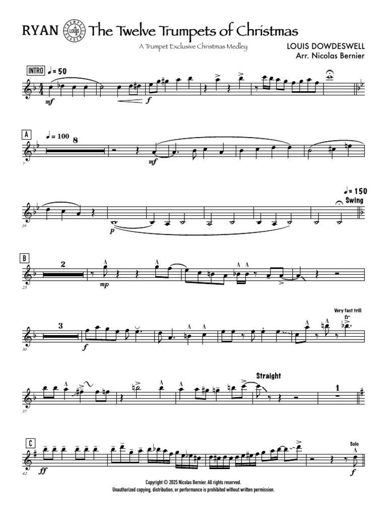 The Twelve Trumpets of Christmas-RYAN | PDF