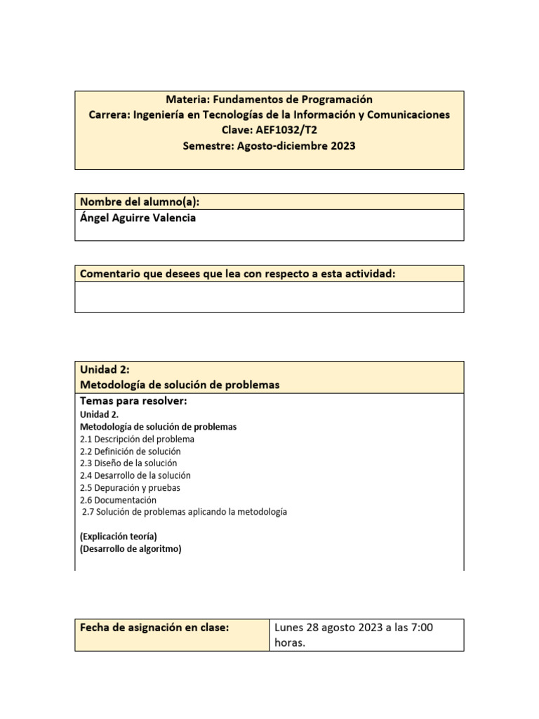 Clase 2_1 Al 2_5 Fund Progr LM 7a9 | PDF | Algoritmos | Ingeniería de ...