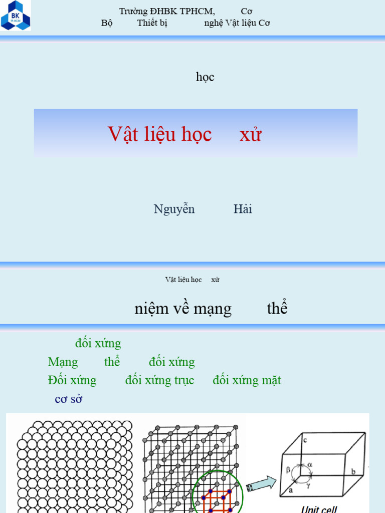 VLHXL - Chuong 2 - Cau tao mang tinh the - Phan II | PDF