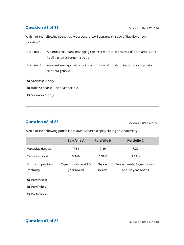 Reading 7 Overview of Fixed-Income Portfolio Management | PDF | Bonds ...