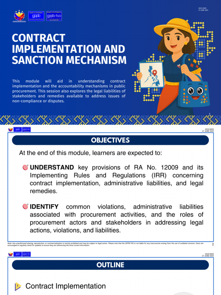 Deck for D3_Contract Implementation and Sanction Mechanism, FMS and PMS ...