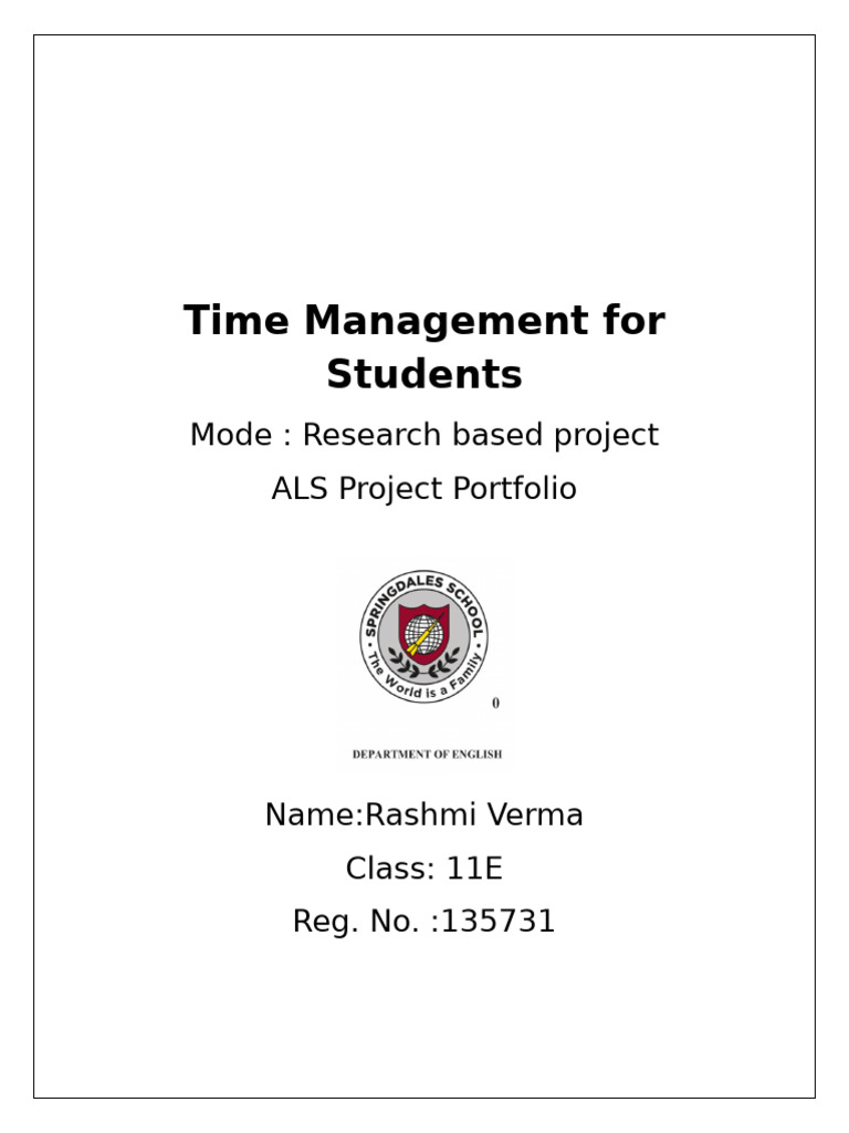 Als Project | PDF | Time Management | Professional Skills