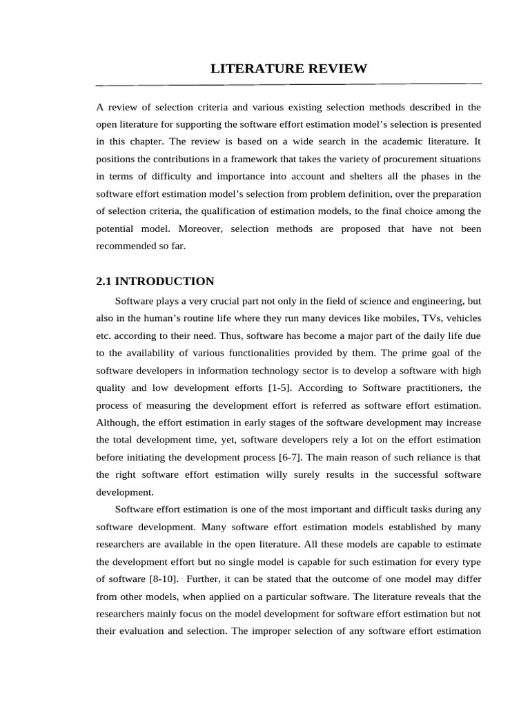 Literature Review Format | PDF