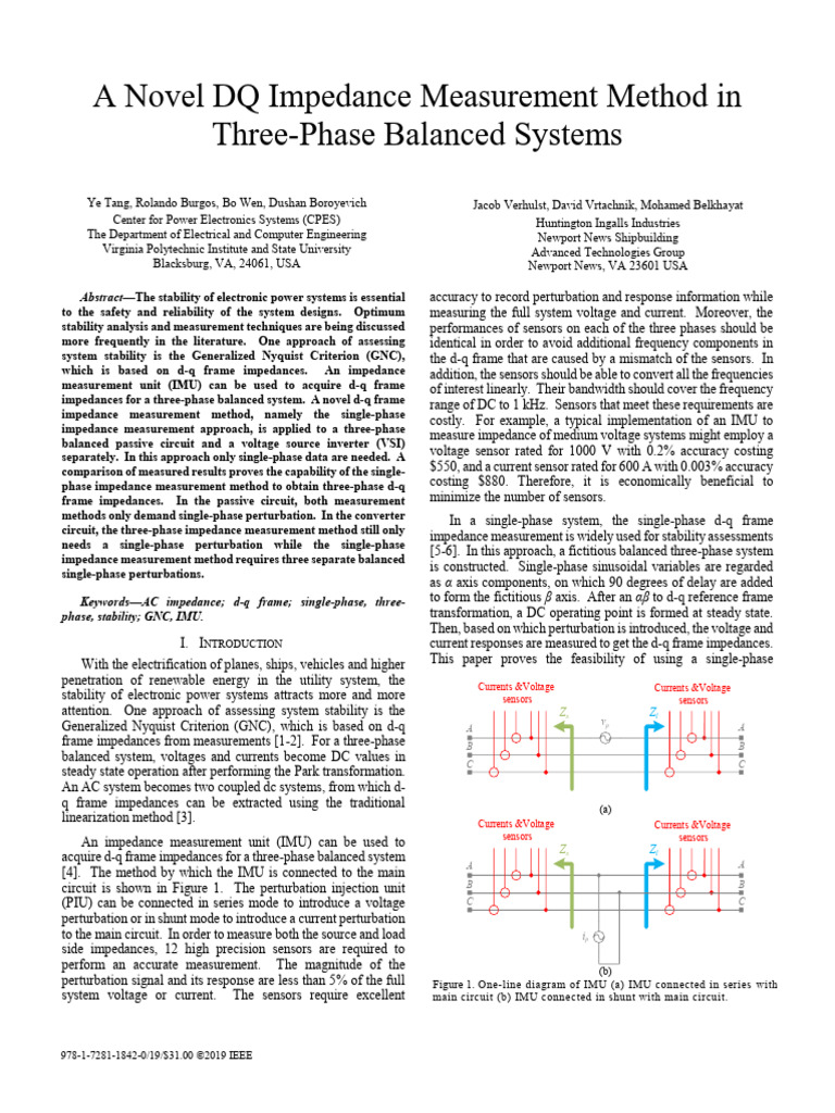 Tang 等 - 2019 - A Novel DQ Impedance Measurement Method in Three-Phase ...