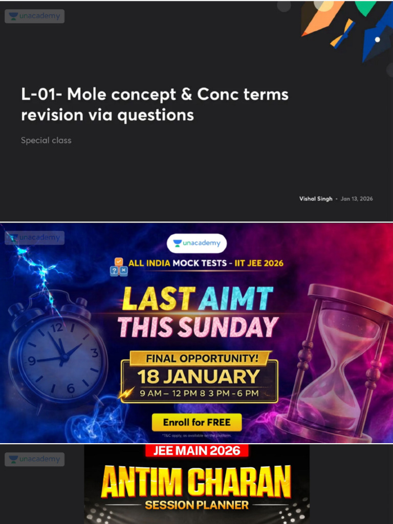 L01 Mole Concept Conc Terms Revision via Questions No Anno | PDF