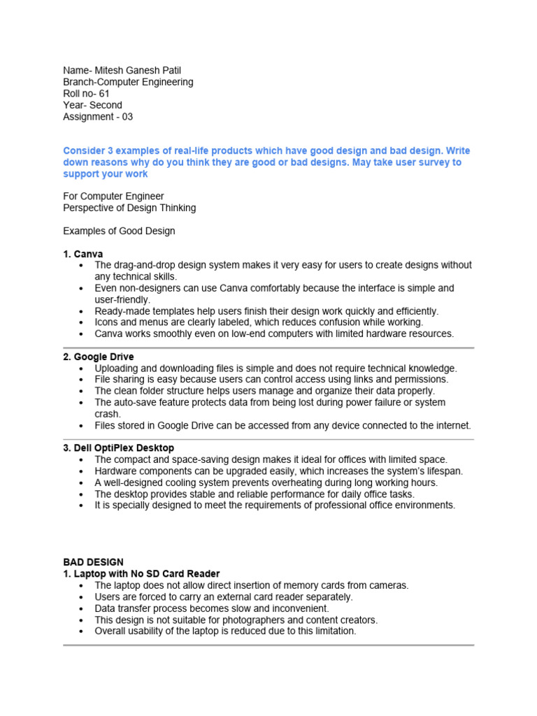 Good vs Bad Product Design Examples | PDF | Laptop | Usability