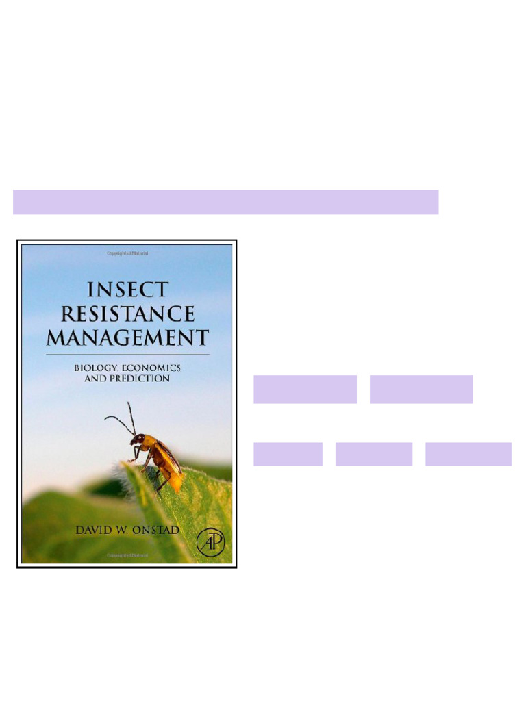 Insect Resistance Management Biology Economics and Prediction 1st ...