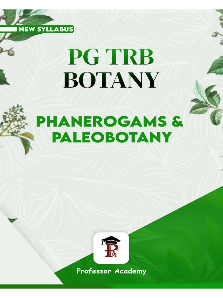 PG TRB New Syllabus Botany Book | PDF | Fern | Botany