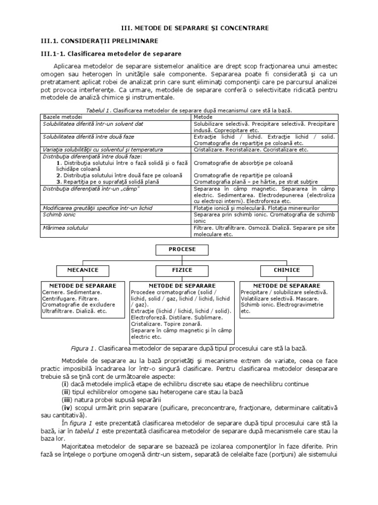 1 Metode de Separare | PDF