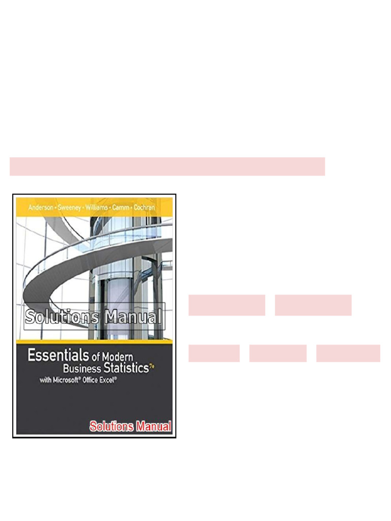Essentials of Modern Business Statistics with Microsoft Office Excel ...